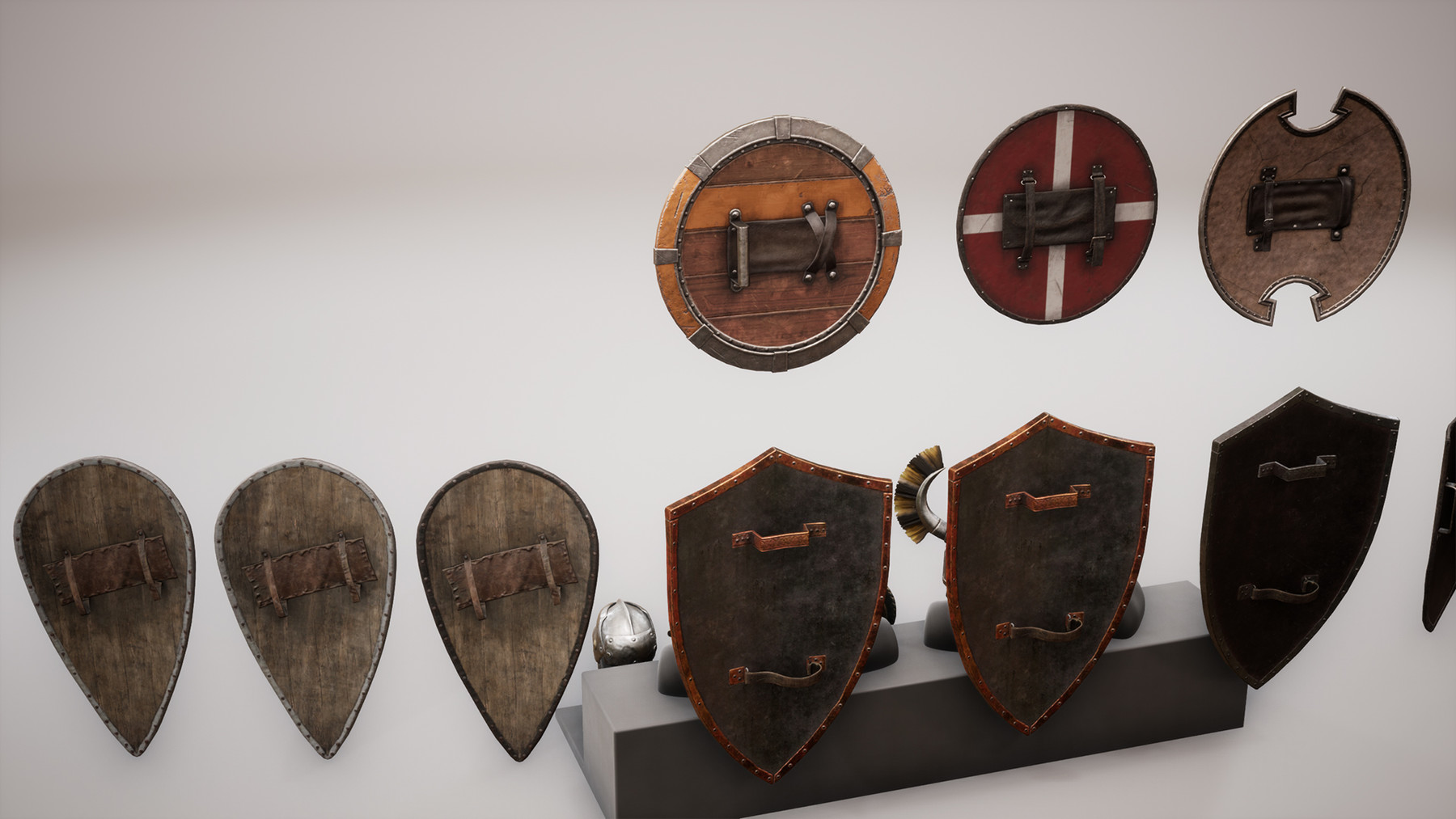 ArtStation - Medieval - VOL 8 - Shields and Helmets | Game Assets