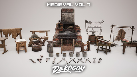 ArtStation - Medieval - VOL 7 - Craftsman Tools | Game Assets