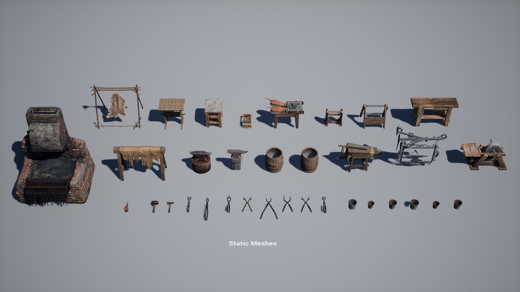 ArtStation - Medieval - VOL 7 - Craftsman Tools | Game Assets
