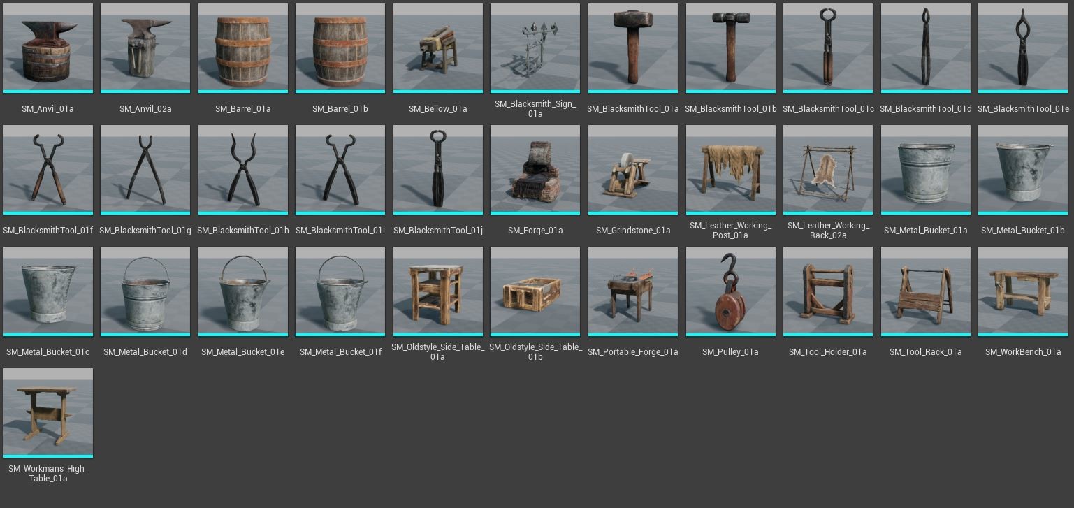 ArtStation - Medieval - VOL 7 - Craftsman Tools | Game Assets