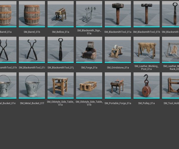 ArtStation - Medieval - VOL 7 - Craftsman Tools | Game Assets