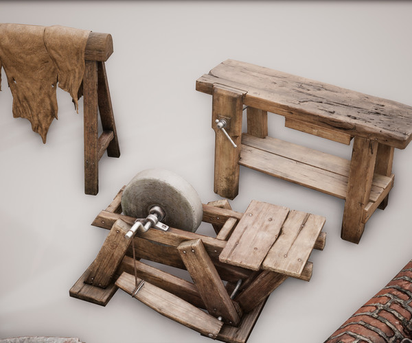 ArtStation - Medieval - VOL 7 - Craftsman Tools | Game Assets