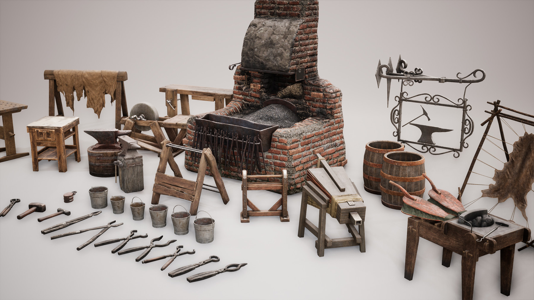 ArtStation - Medieval - VOL 7 - Craftsman Tools | Game Assets
