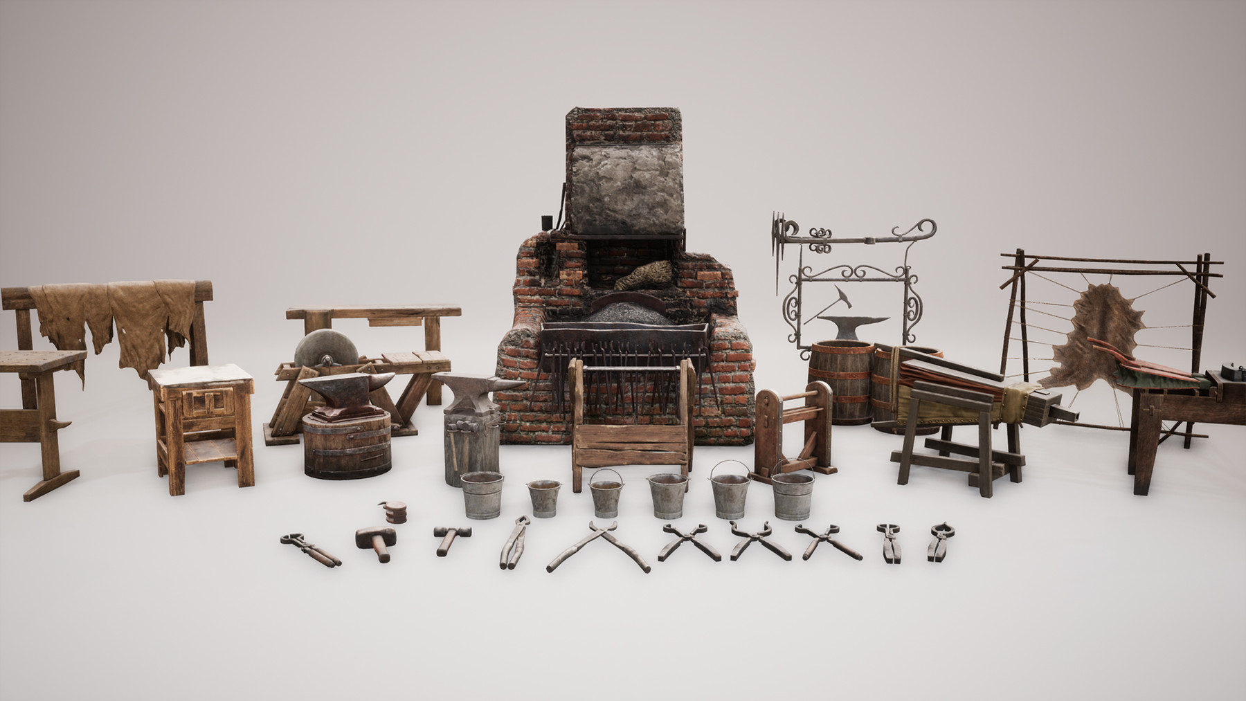ArtStation - Medieval - VOL 7 - Craftsman Tools | Game Assets