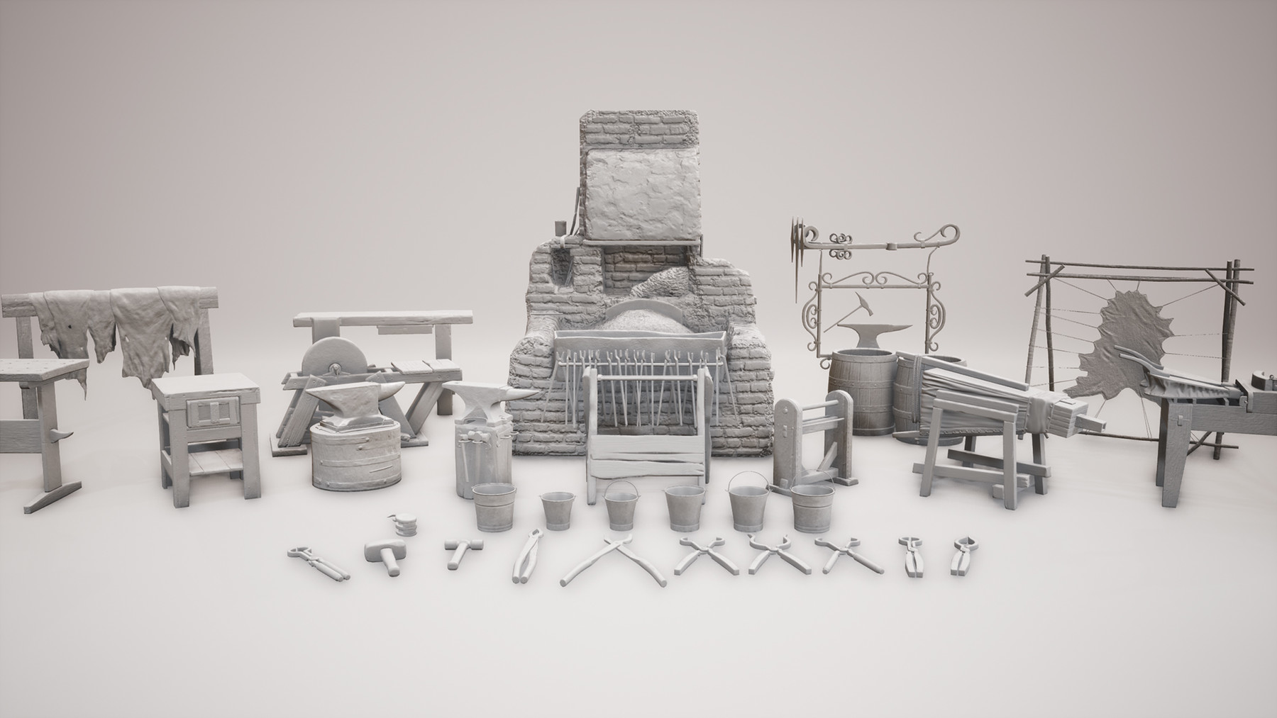 ArtStation - Medieval - VOL 7 - Craftsman Tools | Game Assets