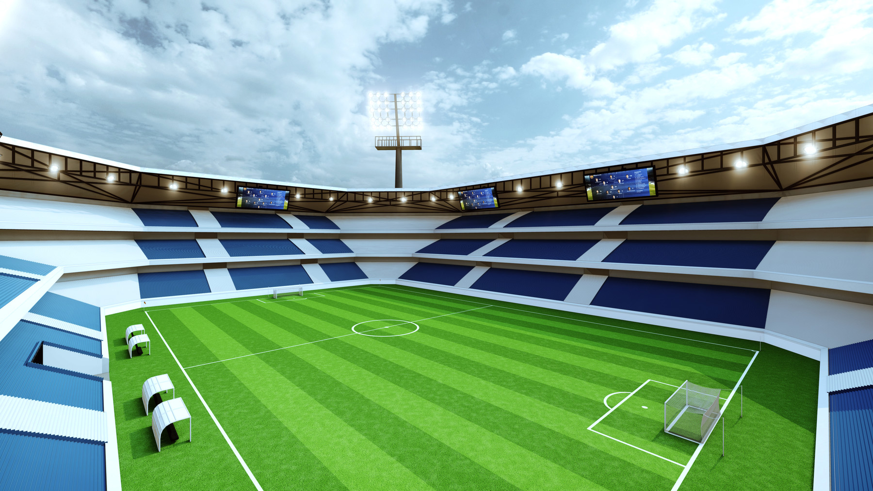 ArtStation - Football Soccer Stadium - PBR Low-poly | Game Assets