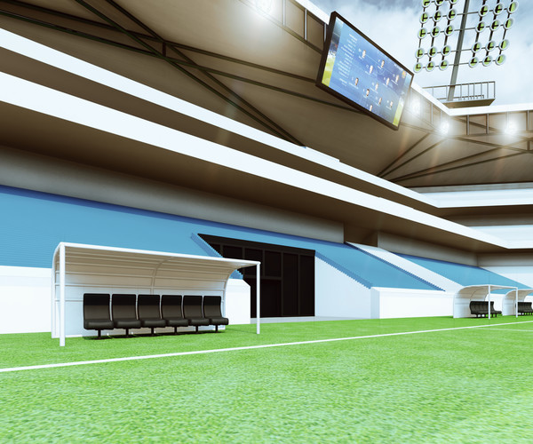 ArtStation - Football Soccer Stadium - PBR Low-poly | Game Assets