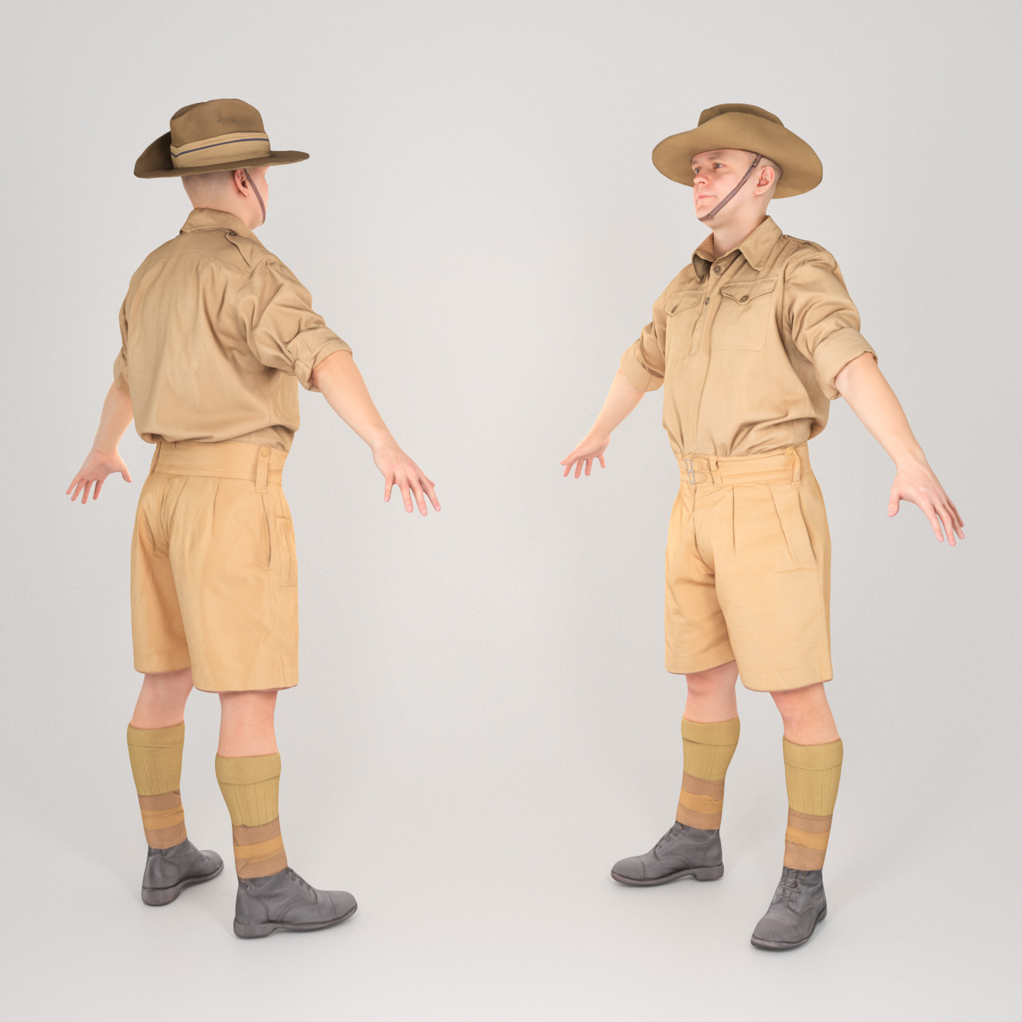 ArtStation - Character of WW 2 Australian soldier in A-pose 149 | Game ...
