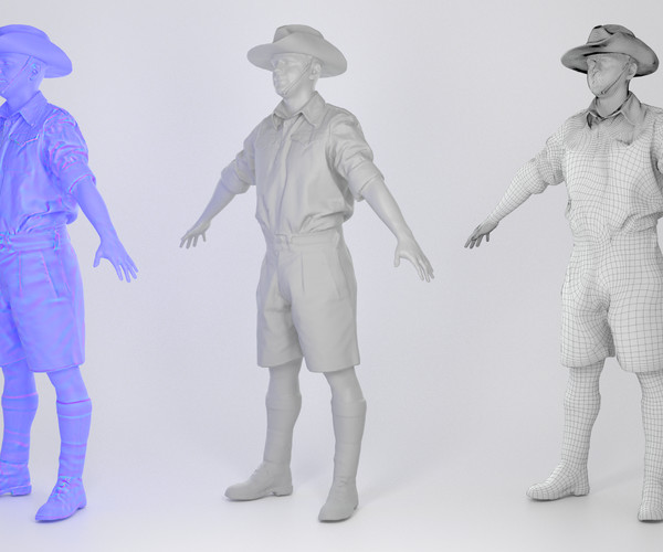 ArtStation - Character of WW 2 Australian soldier in A-pose 149 | Game ...