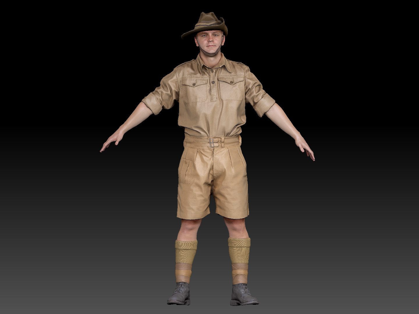 ArtStation - Character of WW 2 Australian soldier in A-pose 149 | Game ...