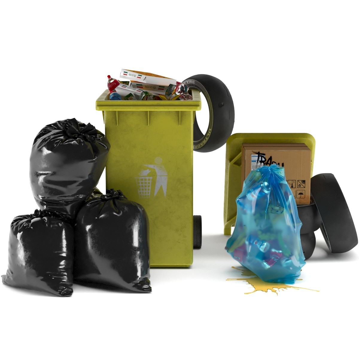 ArtStation - Garbage Bin 2 Set 3 | Resources