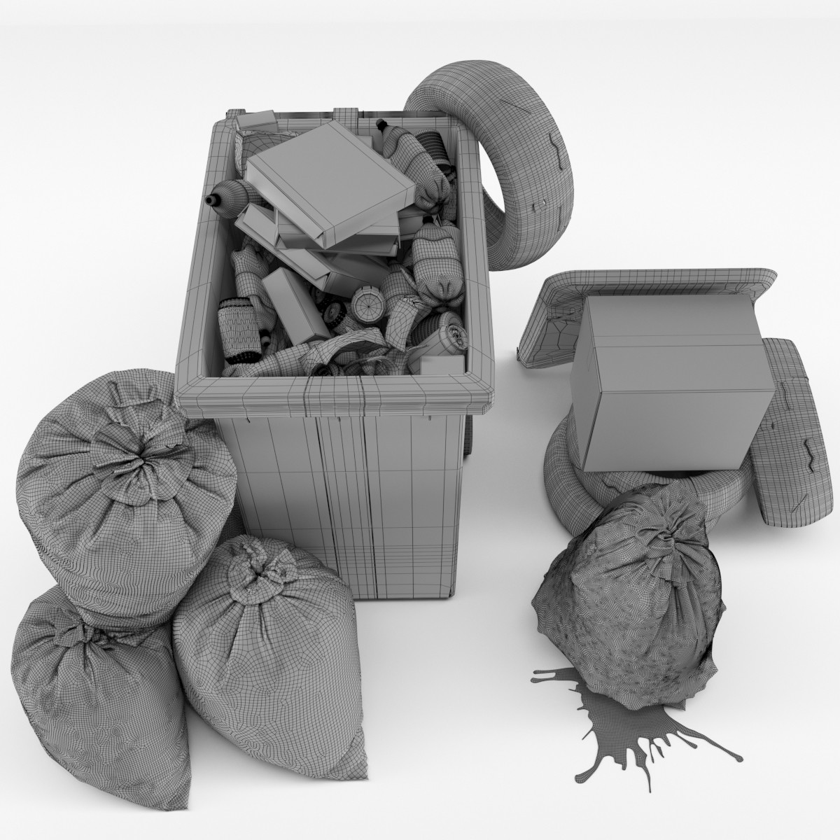 ArtStation - Garbage Bin 2 Set 3 | Resources