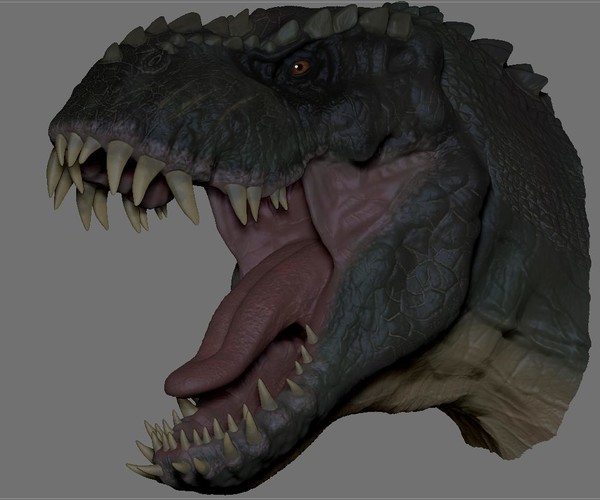 ArtStation - V-Rex Agressive Head Sculpt Painted | Game Assets