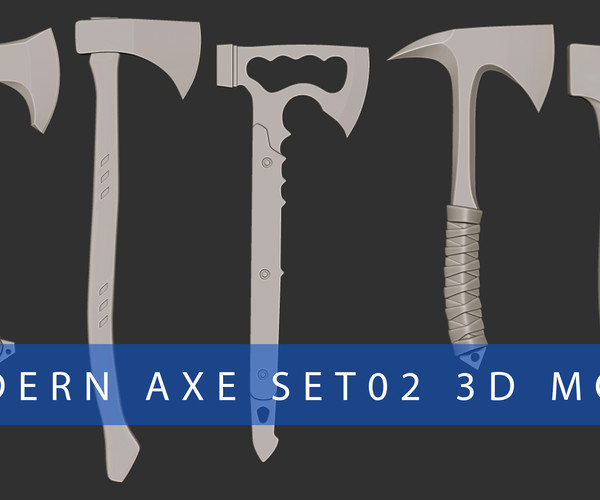 ArtStation - Modern Axe Set02 Highpoly 3D Model | Game Assets