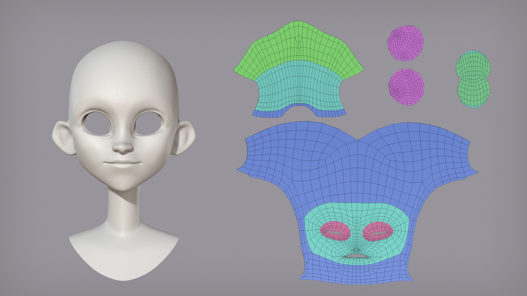 ArtStation - Male and female cartoon characters base mesh | Resources