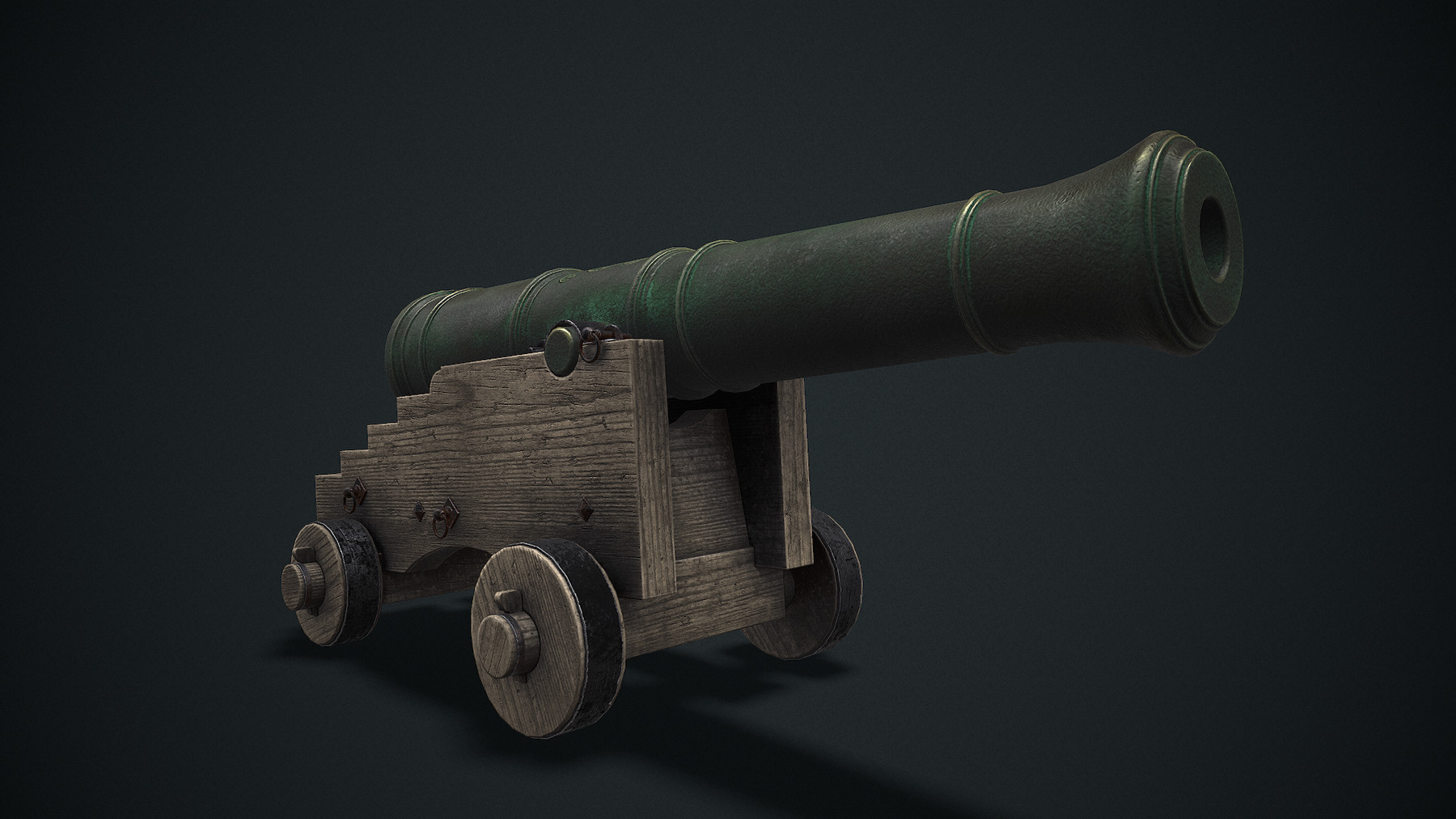 ArtStation - Naval Cannon Low poly PBR | Game Assets