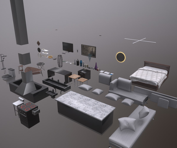 ArtStation - Modern home | Props Pack | Game Assets