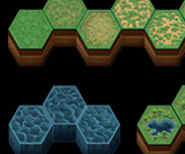 ArtStation - Environment Pack: Grassland Hexagons | Game Assets
