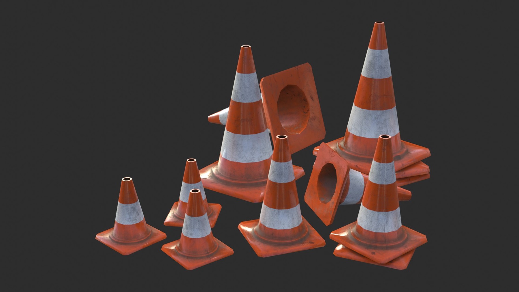 ArtStation - Traffic Cone Assets 01 | Game Assets