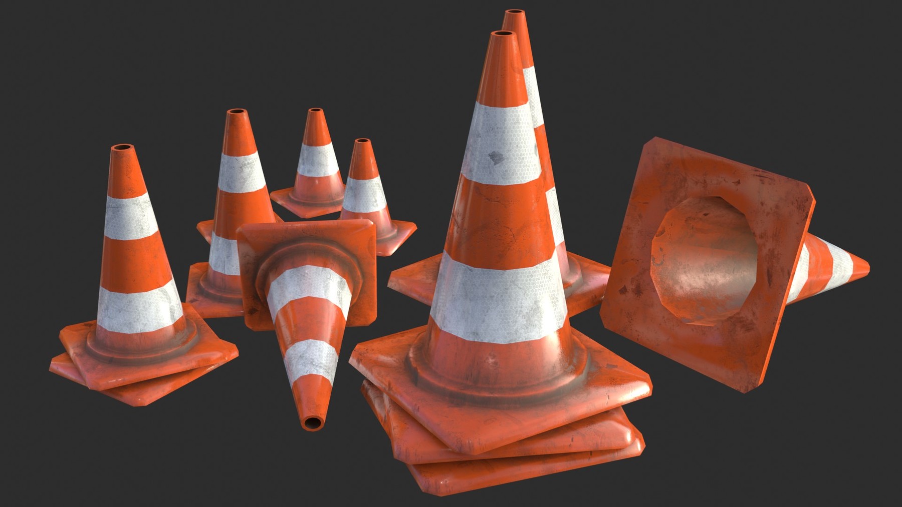 ArtStation - Traffic Cone Assets 01 | Game Assets