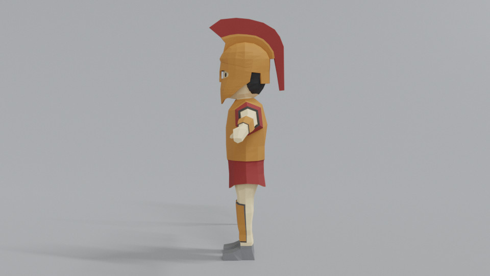 ArtStation - Low Poly Ancient Greek Warrior | Game Assets