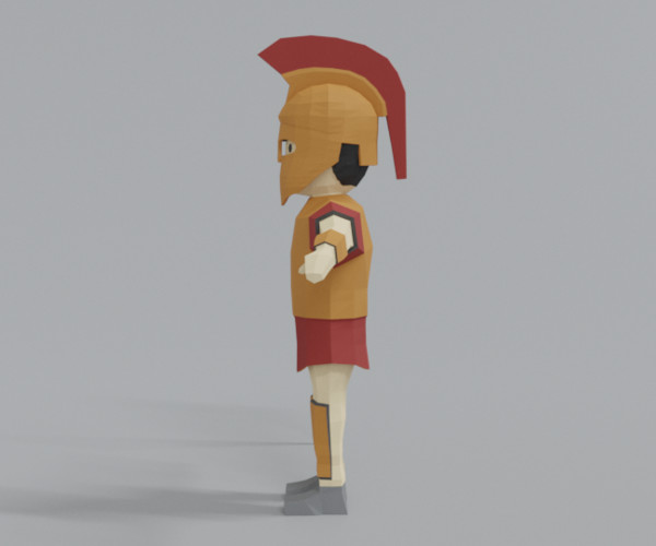 ArtStation - Low Poly Ancient Greek Warrior | Game Assets
