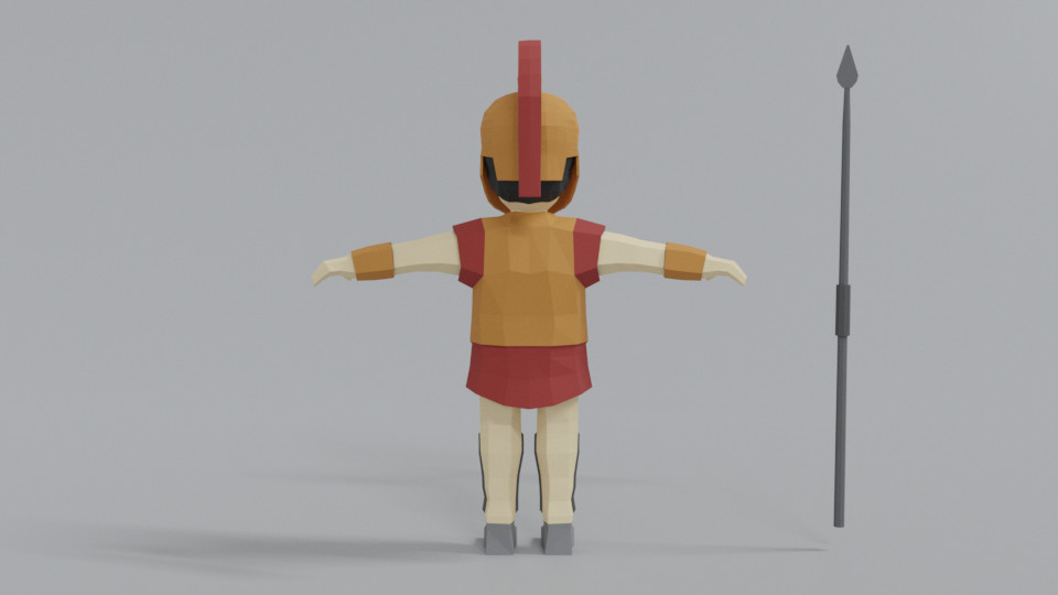 ArtStation - Low Poly Ancient Greek Warrior | Game Assets
