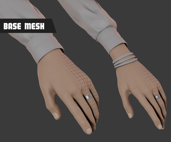 ArtStation - Stylized Male & Female Hands Basemeshes | Resources