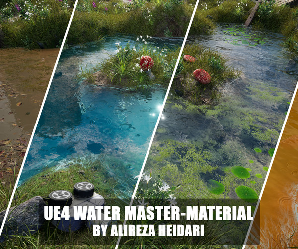 ArtStation - UE4 Customizable Water Master-Material (Vertex Paintable) | Game Assets