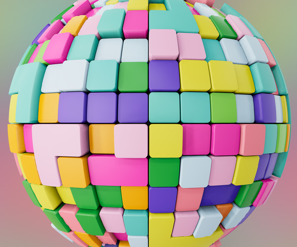 ArtStation - Procedural Tetris Patterned Wall | Game Assets