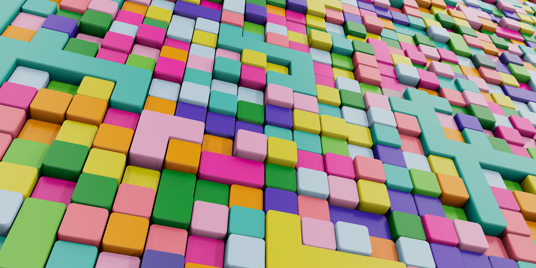 ArtStation - Procedural Tetris Patterned Wall | Game Assets