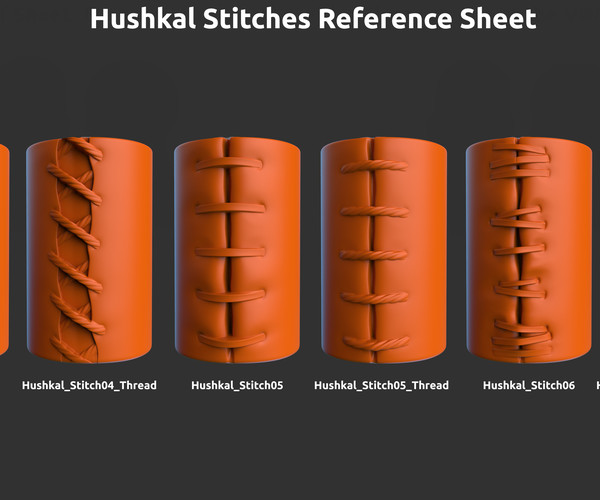ArtStation - 22 Zbrush Stitch Brushes | Brushes