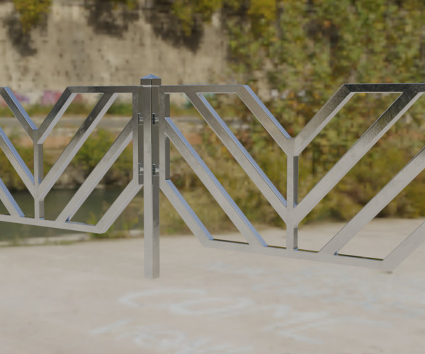 ArtStation - Architectural Steel Fence and Lattice 3D model | Game Assets