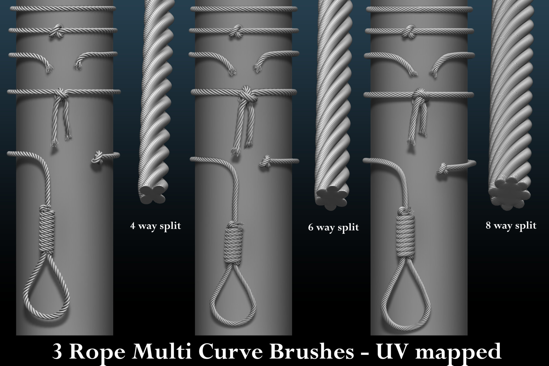 Valentin Oana - 3 Rope Curve Brushes + 1 Rope assets IMM Brush Valentin Oana - 3 Rope Curve Brushes + 1 Rope assets IMM Brush