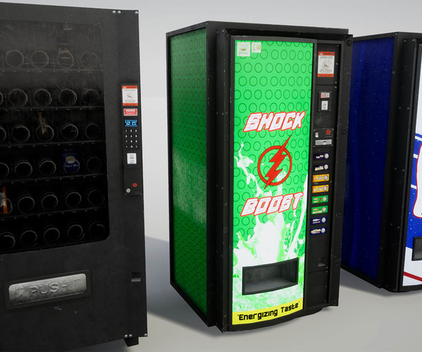 ArtStation - Vending Machines + Food & Drink - Prop Pack | Game Assets