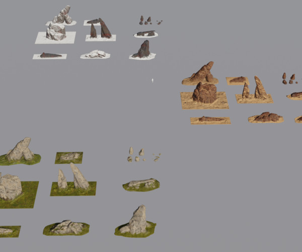 ArtStation - Rock 3D Kit Set - 9 Different Materials | Resources