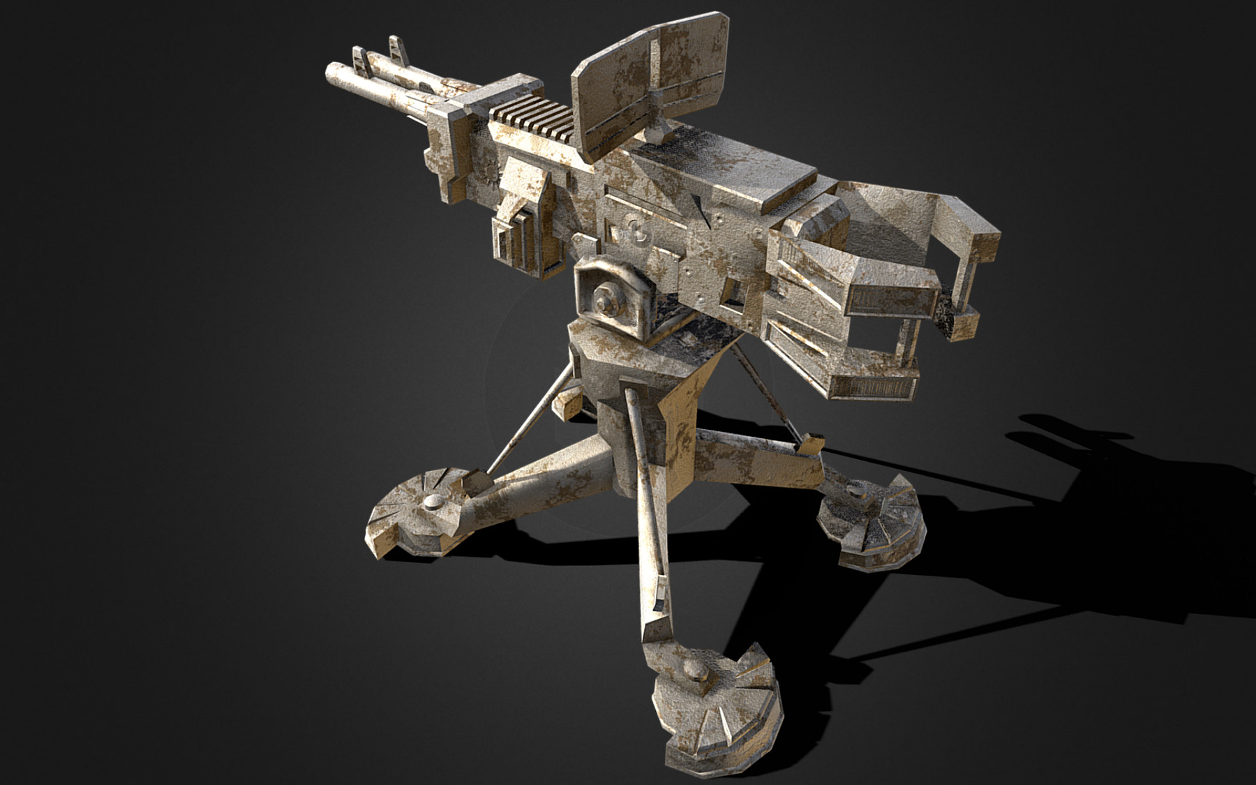 ArtStation - Fixed Machine Gun II | Game Assets