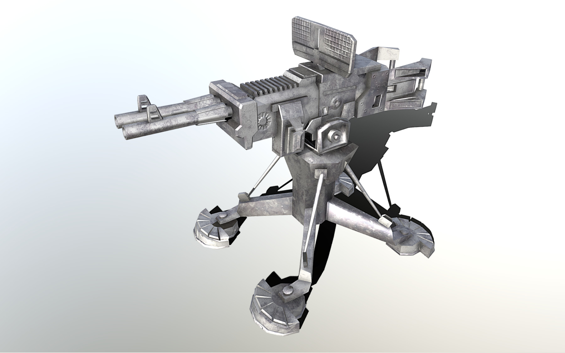 ArtStation - Fixed Machine Gun II | Game Assets