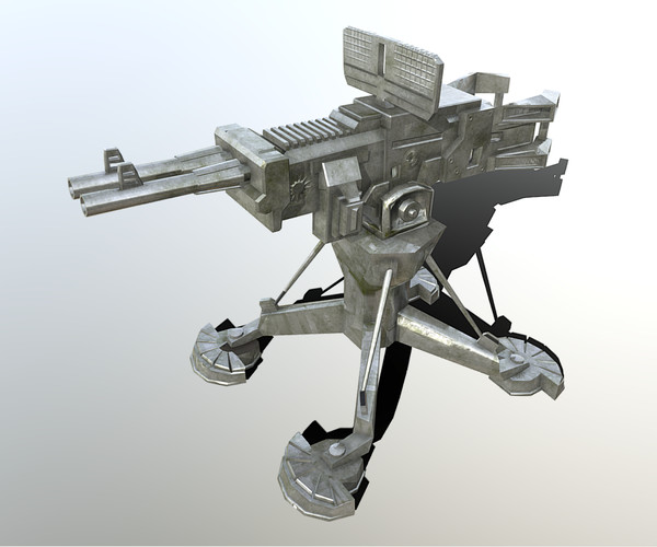 ArtStation - Fixed Machine Gun II | Game Assets