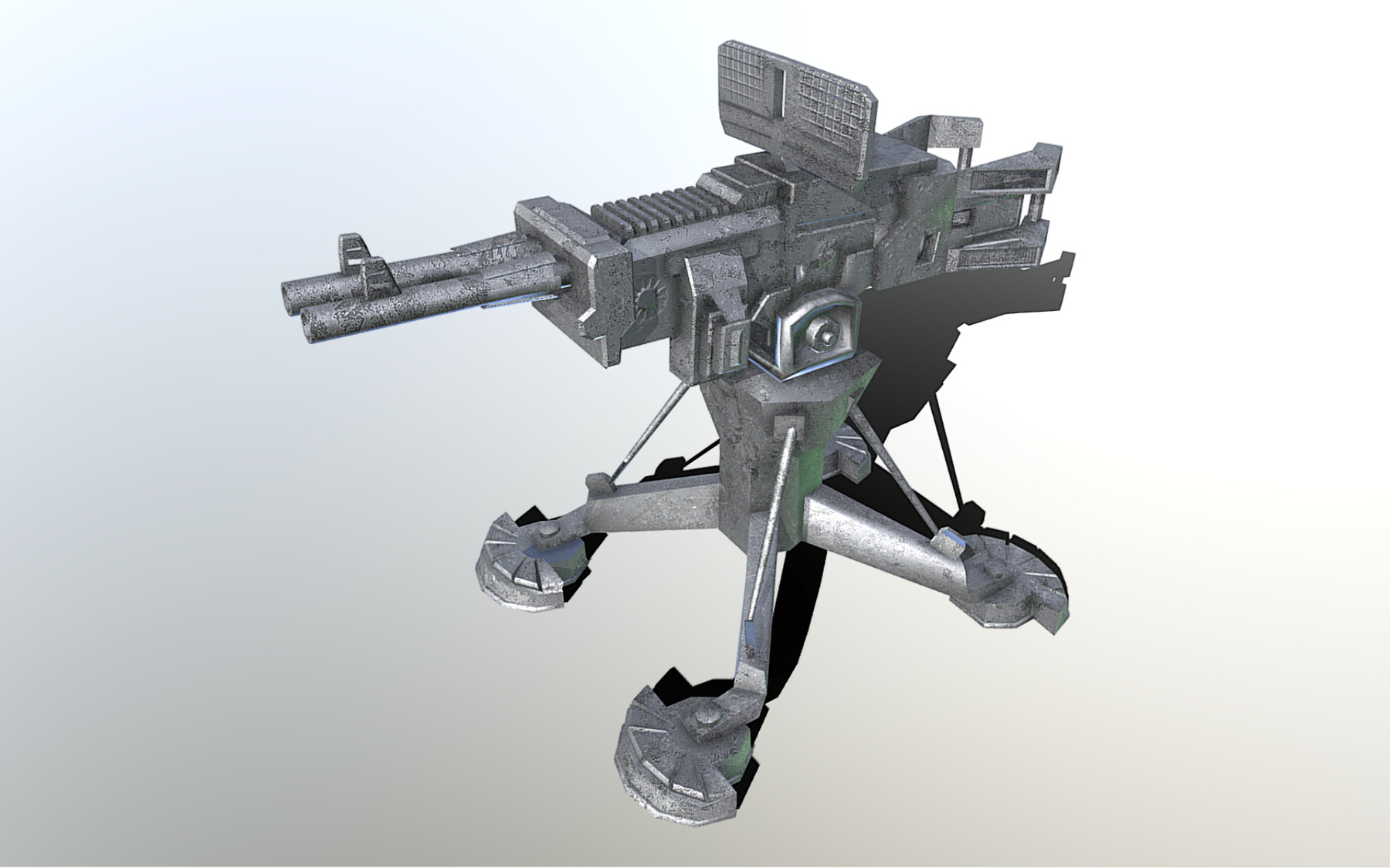 ArtStation - Fixed Machine Gun II | Game Assets