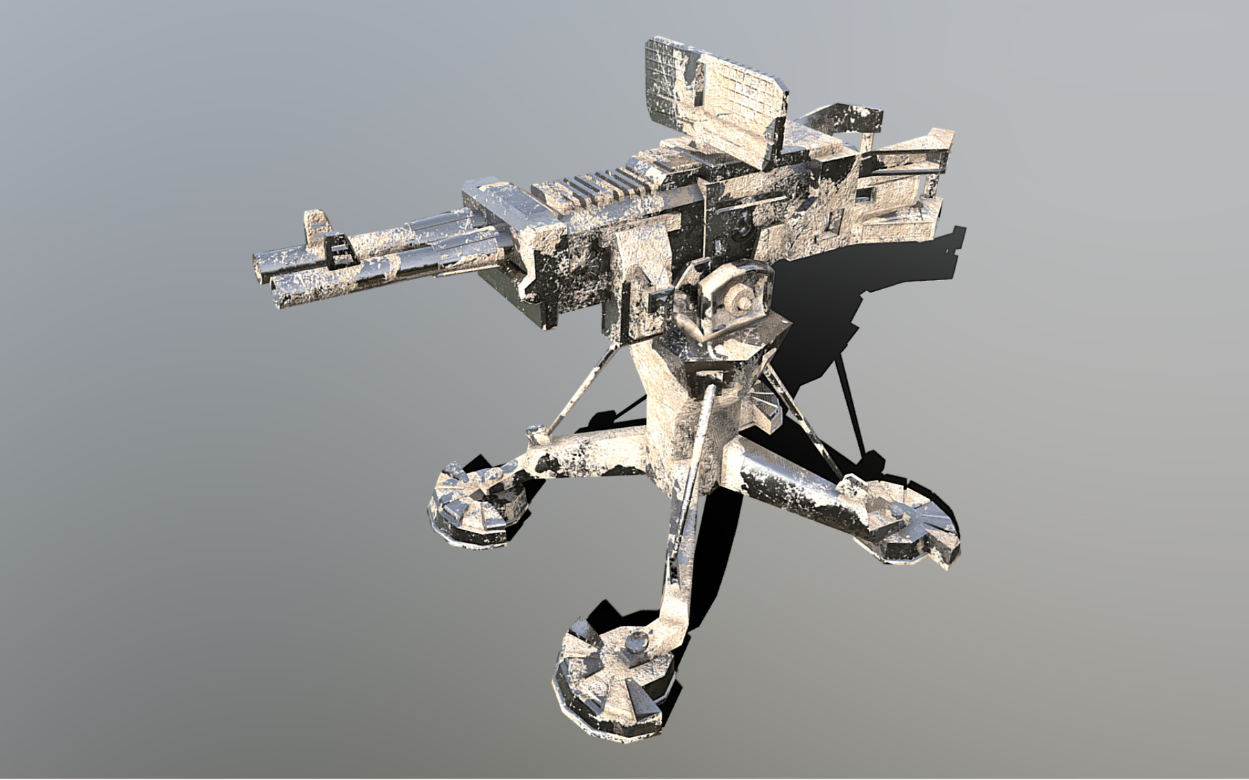 ArtStation - Fixed Machine Gun II | Game Assets