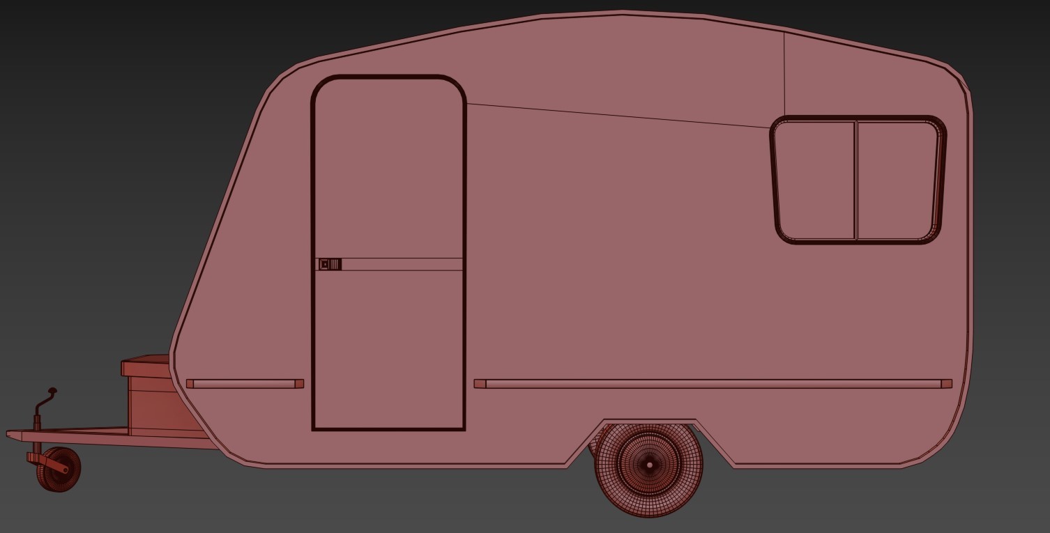 ArtStation - Caravan Trailer - PBR Low-poly | Game Assets