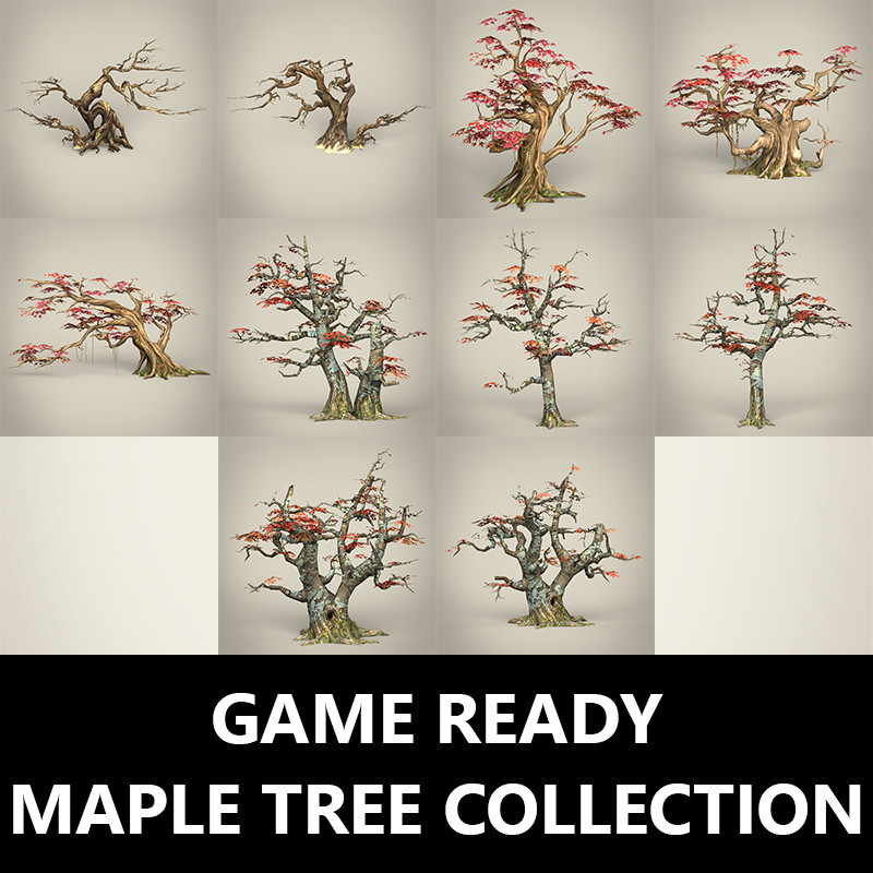 ArtStation - 3D Game Ready Maple Tree Collection | Resources