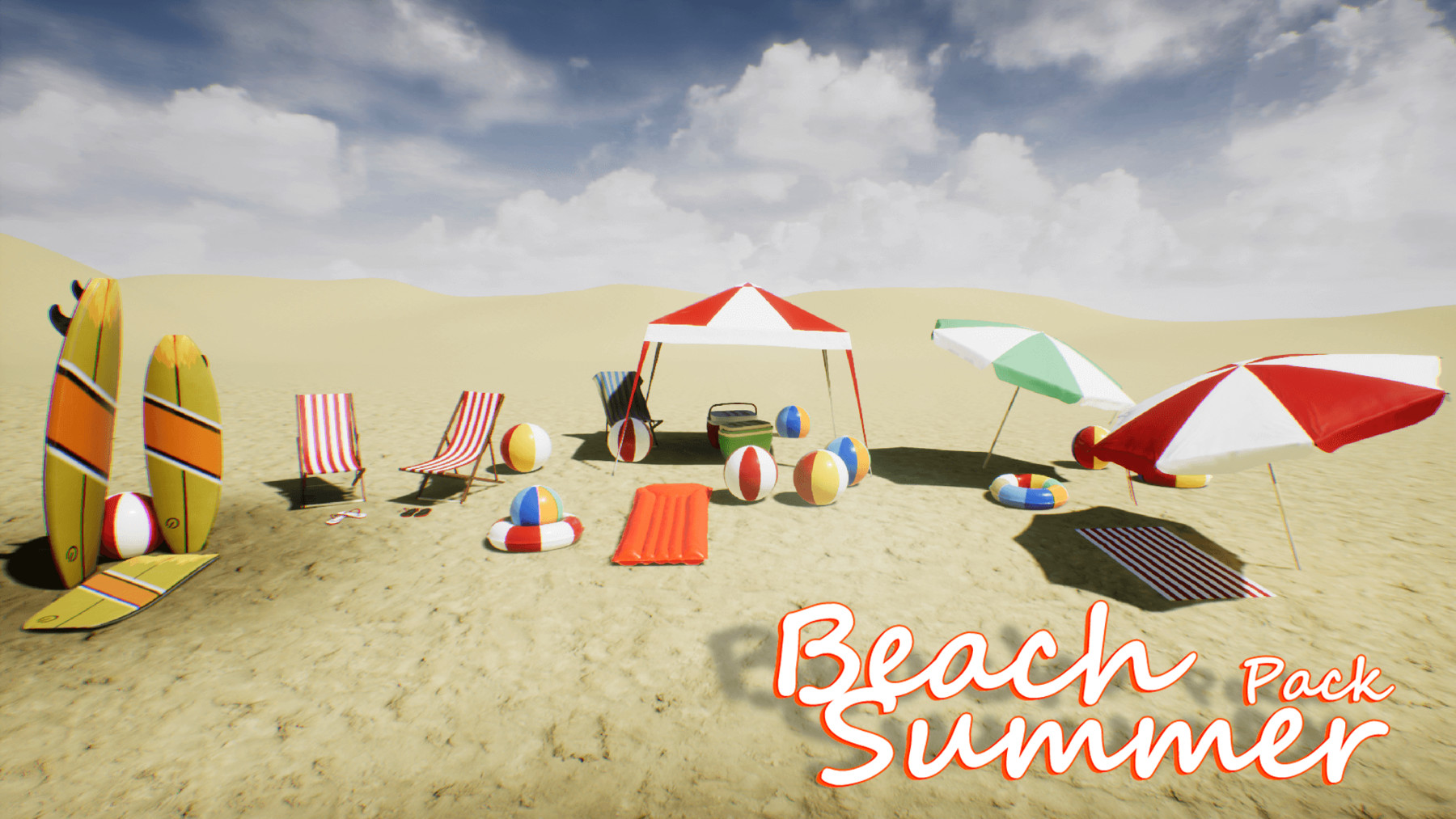 ArtStation - Beach Summer Pack | Game Assets