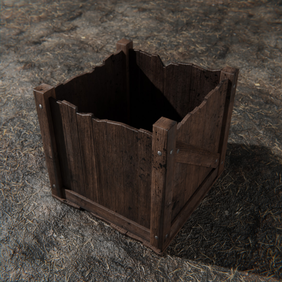ArtStation - Packing Case Old | 3D model | 2K Textures | Game Assets