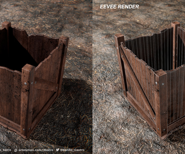 ArtStation - Packing Case Old | 3D model | 2K Textures | Game Assets