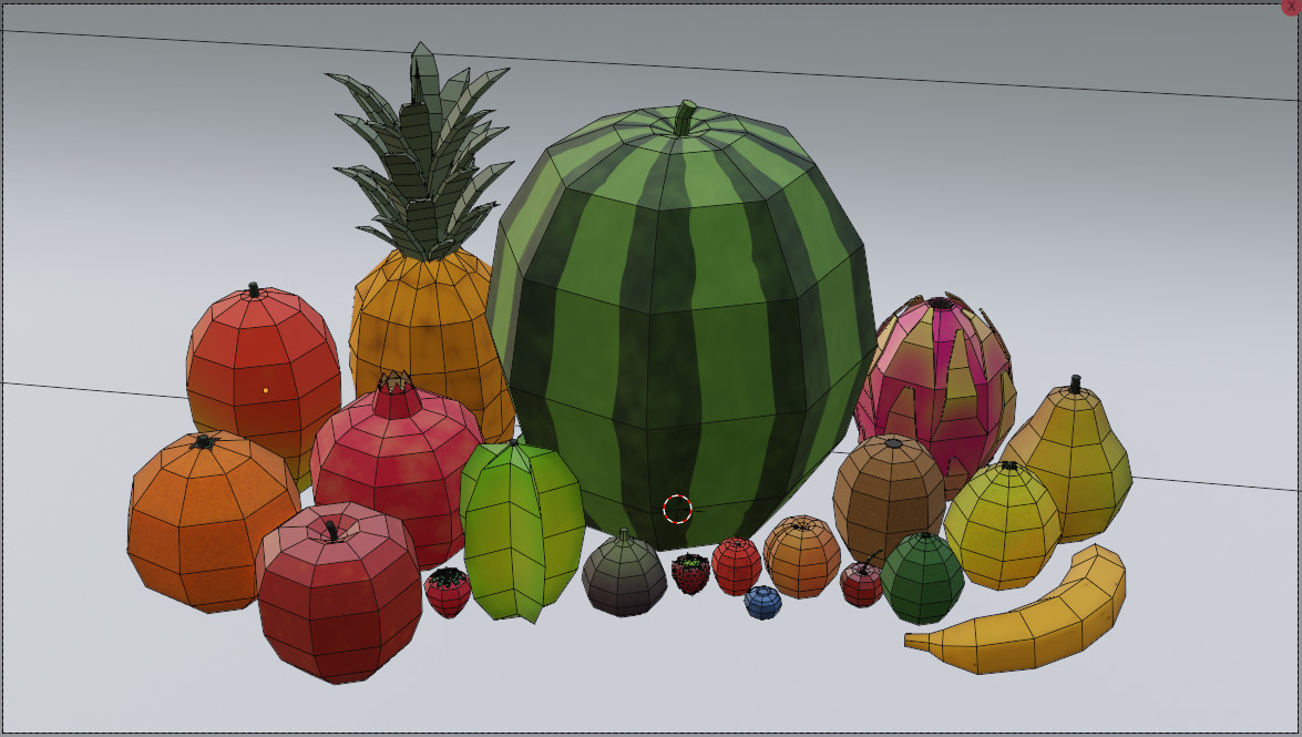 ArtStation - 20 Fruits - Low Poly, Flat Shaded | Resources