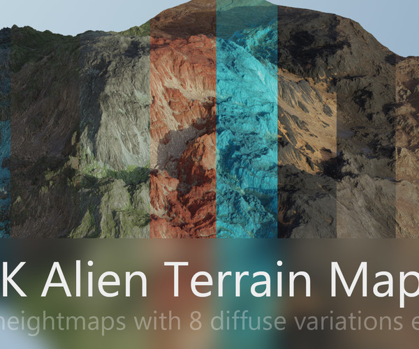 ArtStation - 10 REALISTIC FOREIGN PLANET TERRAIN MAPS in 8K | Resources