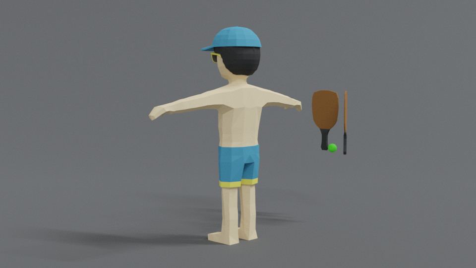 ArtStation - Low Poly Cartoon Summer Guy | Game Assets