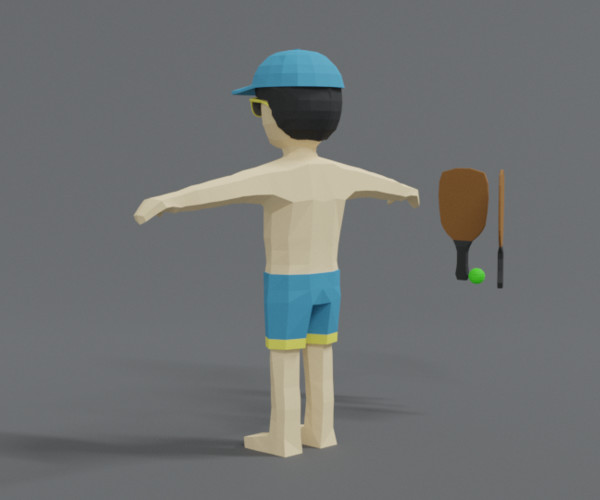 ArtStation - Low Poly Cartoon Summer Guy | Game Assets
